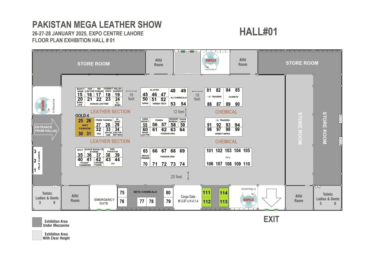 Hall Maps | Pakistan Mega Leather Show